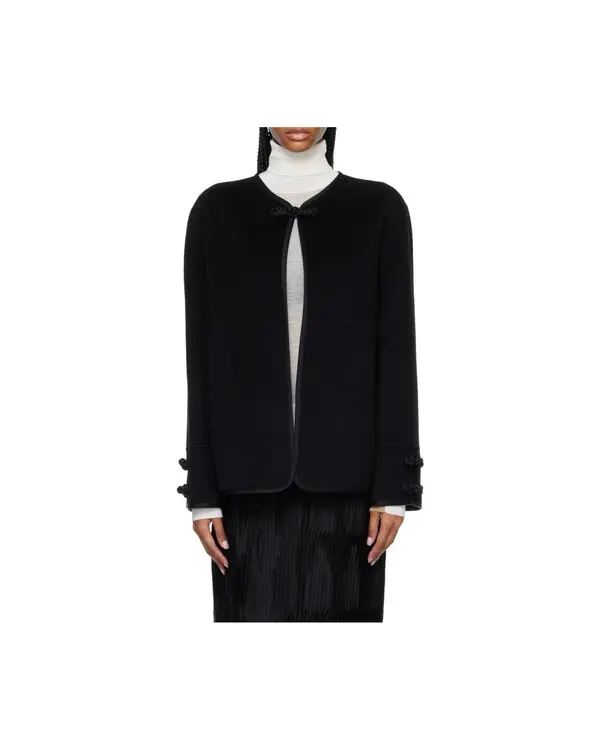 RÓHE Long-sleeved Jacket With Decorative Knots - Black
