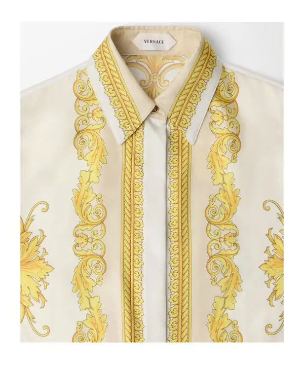 Versace Printed Silk Twill Midi Dress