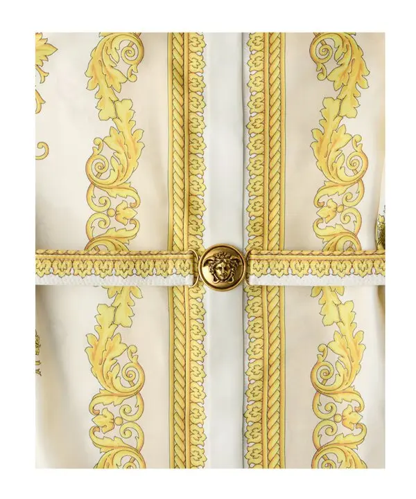 Versace Printed Silk Twill Midi Dress