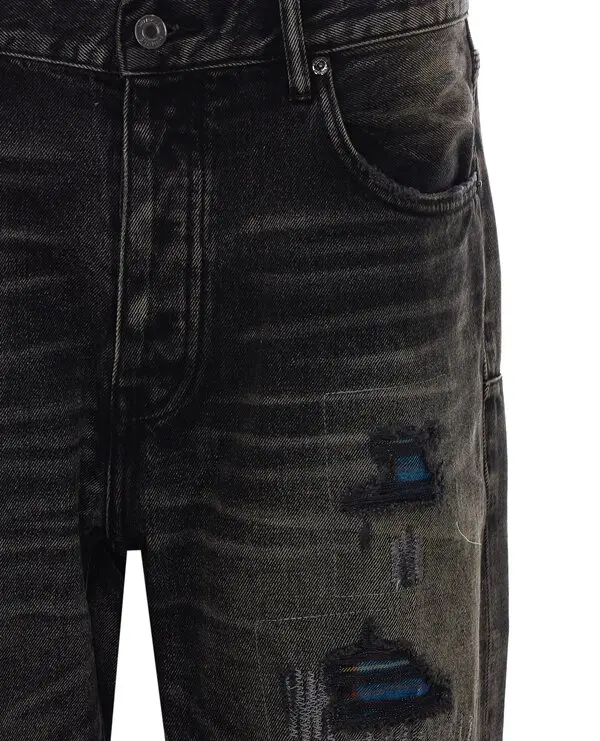 PURPLE BRAND Distressed Patchwork-detail Jeans