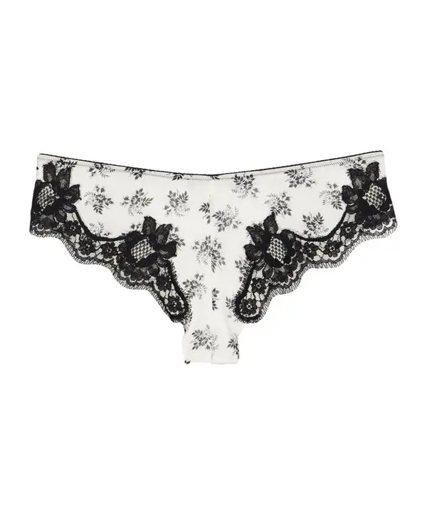Dolce & Gabbana Printed Lace-trimmed Panties