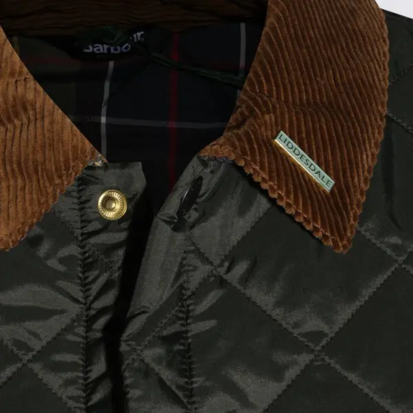 Barbour Quilted Jacket With Corduroy Collar