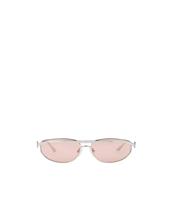 REPRESENT Silvertone Metal Aviator Sunglasses - Pink