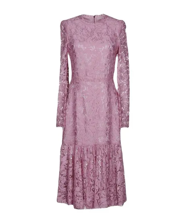 Dolce & Gabbana Lace Long-sleeve Dress