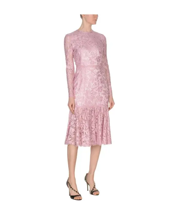Dolce & Gabbana Lace Long-sleeve Dress