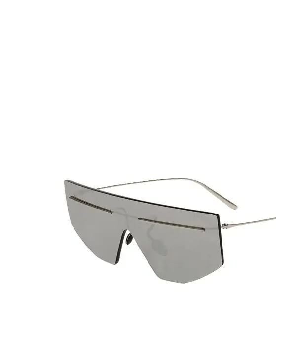 Prada Rimless Shieldstyle Sunglasses - Silver