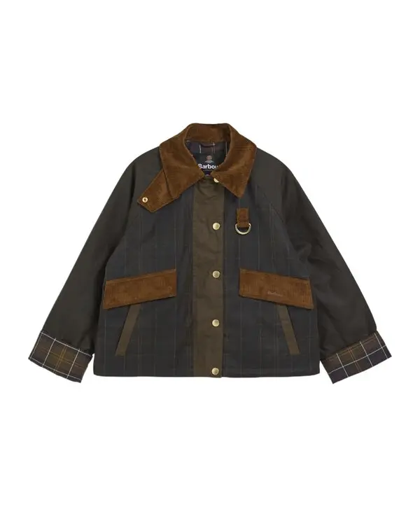 Barbour Cropped Wax Jacket - Classic/olive Green/beech