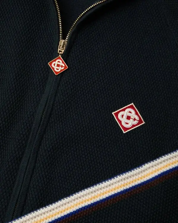Casablanca Sidestripe Zipup Knit Track Jacket