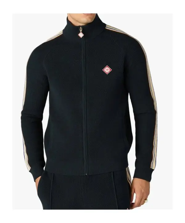 Casablanca Sidestripe Zipup Knit Track Jacket