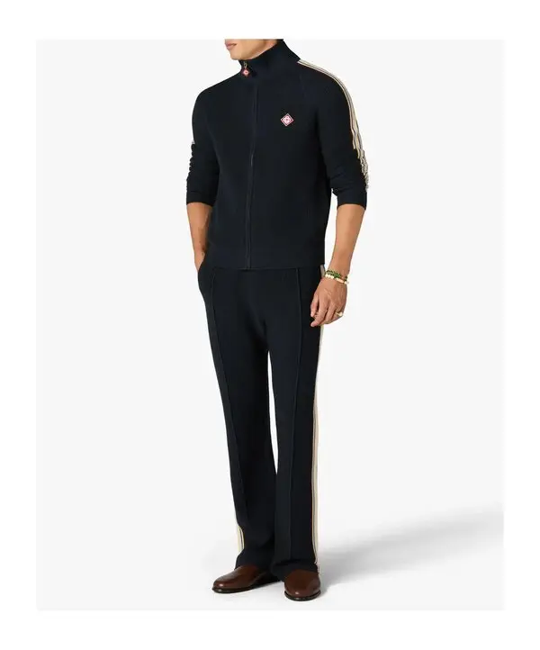 Casablanca Sidestripe Zipup Knit Track Jacket