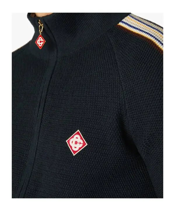 Casablanca Sidestripe Zipup Knit Track Jacket