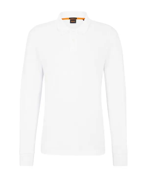 Hugo Boss Longsleeve Polo Shirt - White