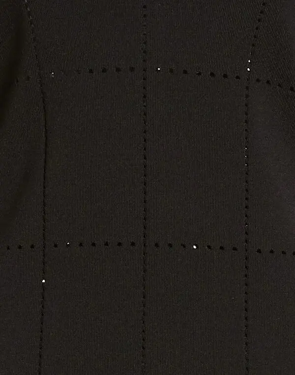 Max Mara Bodycon Knit Dress With V-neck And Cutout Details