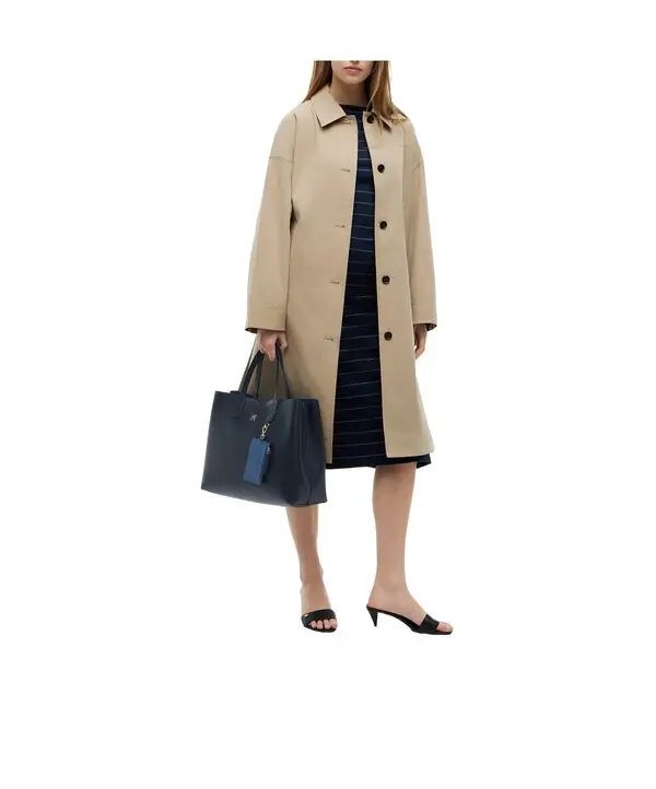 Tommy Hilfiger Structured Satchel Bag With Top Handles