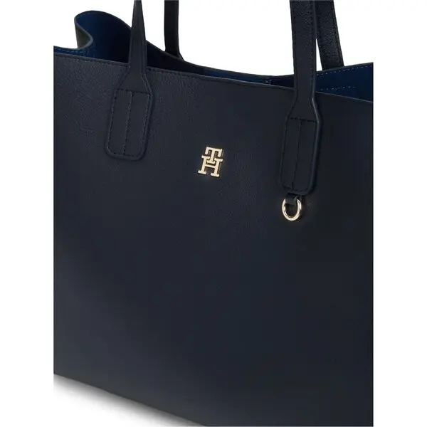 Tommy Hilfiger Structured Satchel Bag With Top Handles