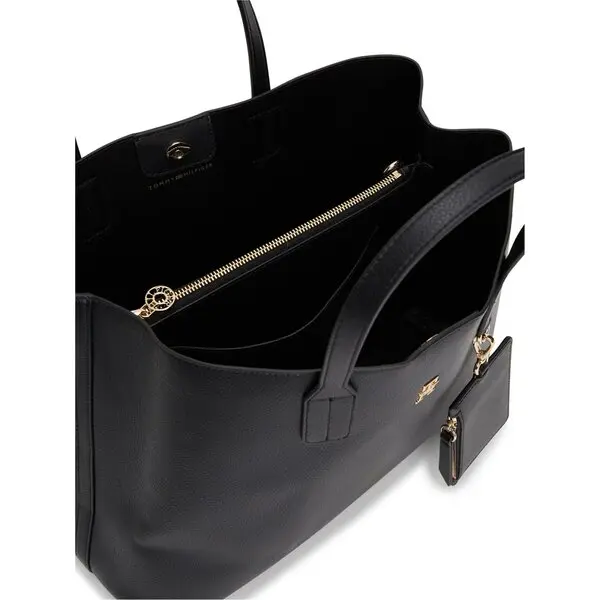 Tommy Hilfiger Satchel Bag With Gold Tone Hardware