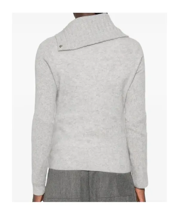 Sportmax Long-sleeve Knit Top With Asymmetric Button Closure
