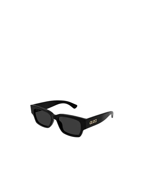 Gucci Glossy Rectangular Sunglasses - Black