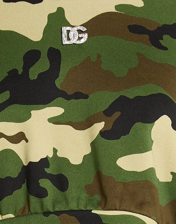 Dolce & Gabbana Camouflage Cropped Hoodie