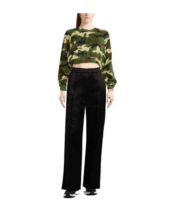 Dolce & Gabbana Camouflage Cropped Hoodie