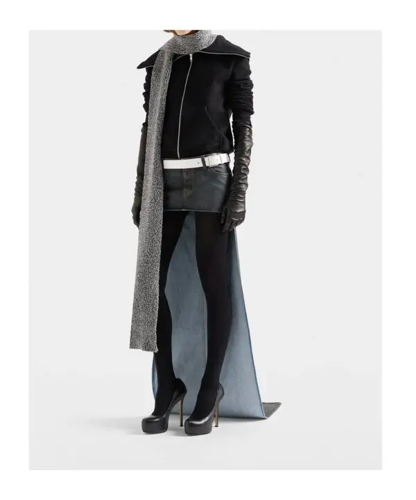 7 For All Mankind Asymmetrical Maxi Denim Skirt