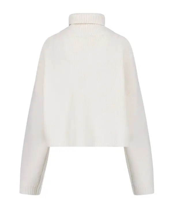 LISA YANG Cropped Turtleneck Knitted Sweater