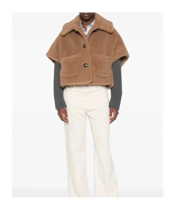 Max Mara Pocketed Cape With Classic Collar