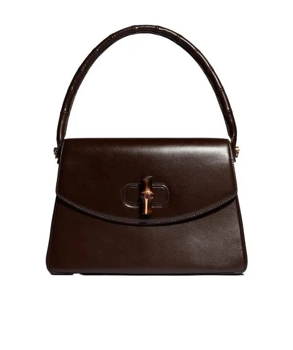 Gucci Bamboo Vendetta Medium Top Handle Bag - Dark Brown