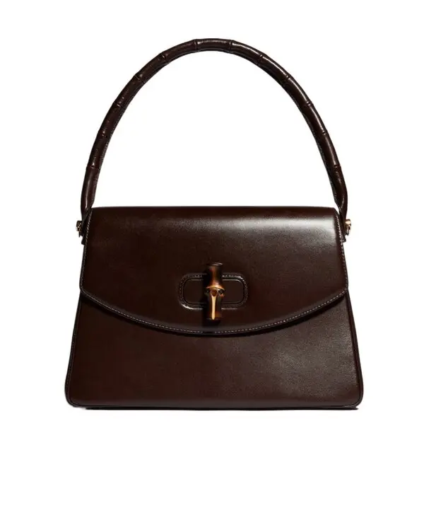 Gucci Bamboo Vendetta Top Handle Bag - Dark Brown