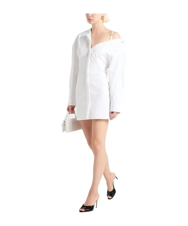 Jacquemus Solid Colored Shirt Dress With Belt And Pocket