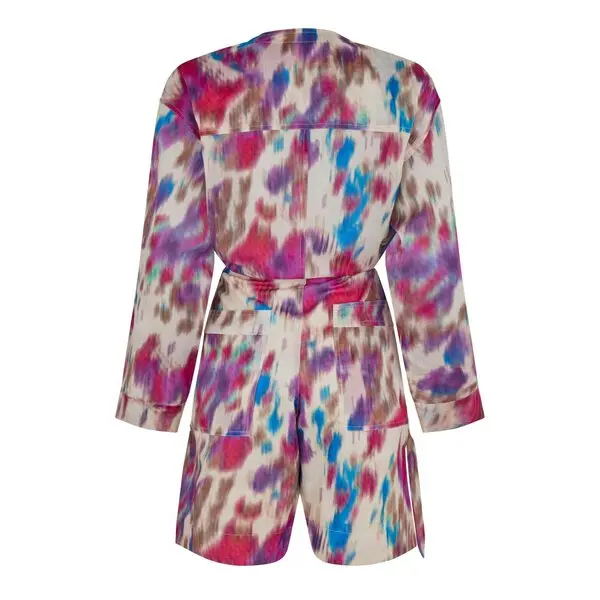 Isabel Marant Étoile Tiedye Printed Longsleeve Playsuit