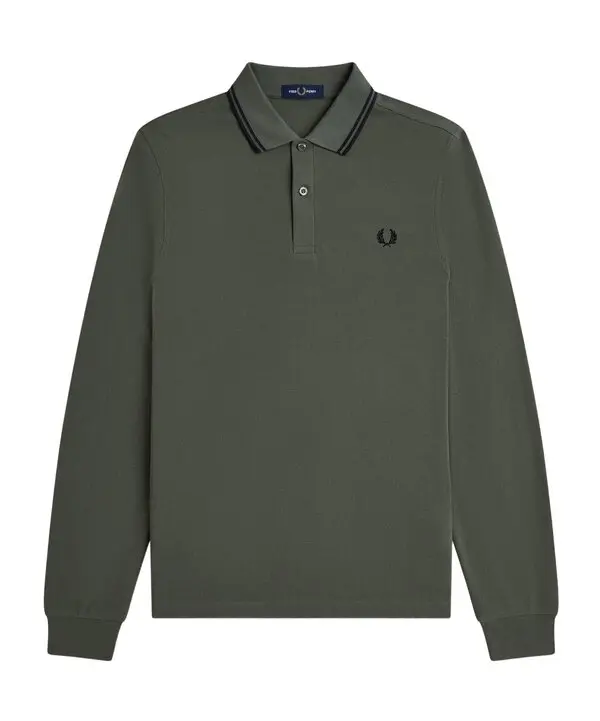 Fred Perry Long Sleeve Twin Tipped Polo Shirt