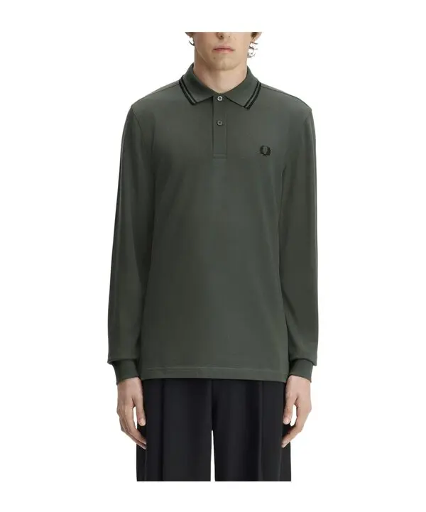 Fred Perry Long Sleeve Twin Tipped Polo Shirt