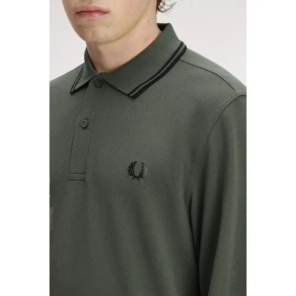 Fred Perry Long Sleeve Twin Tipped Polo Shirt
