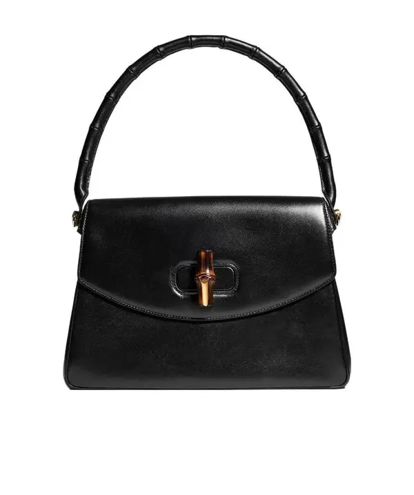 Gucci Bamboo Vendetta Medium Top Handle Bag - Black