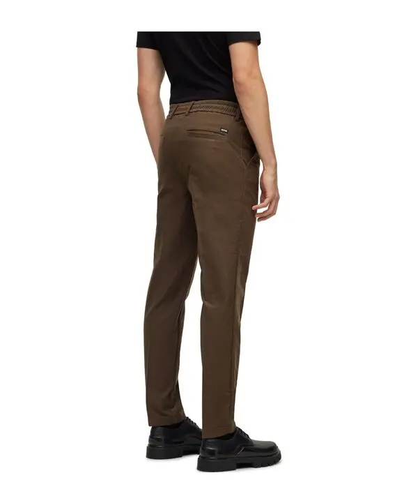 Hugo Boss Olivebrown Drawstring Tapered Trousers