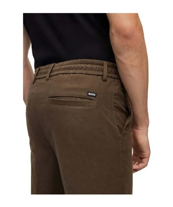 Hugo Boss Olivebrown Drawstring Tapered Trousers
