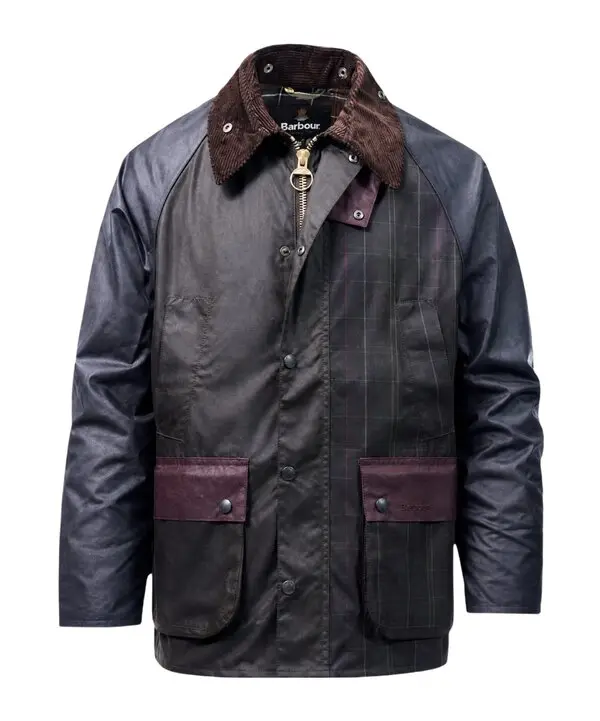 Barbour Patchwork Cordcollar Wax Jacket - Black