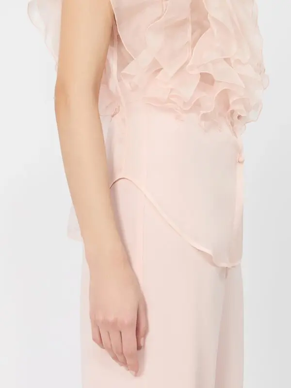 Max Mara Ruffled Silk Shirt