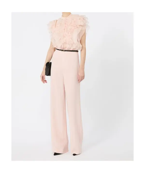 Max Mara Ruffled Silk Shirt