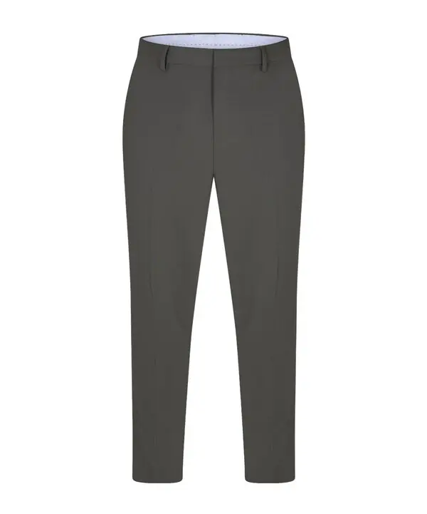 Hugo Boss Olivegreen Flatfront Cropped Tailored Trousers - Black