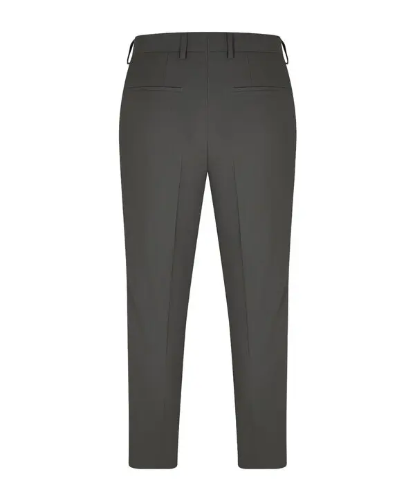 Hugo Boss Olivegreen Flatfront Cropped Tailored Trousers