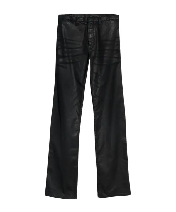 Gucci Coated Cotton Twill Denim Pants With Web