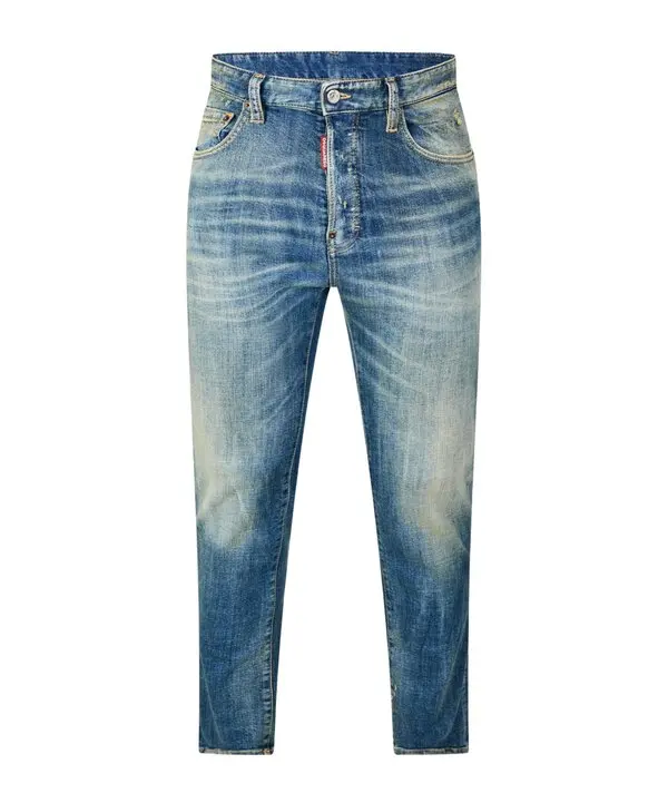 Dsquared2 Vintage Ripplewash Cropped Jeans - Blue