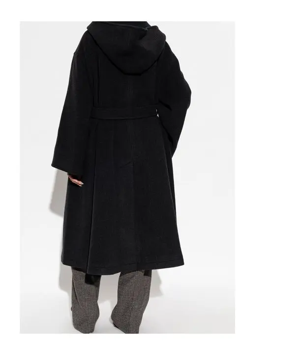 Etro Wool-blend Coat With Hood And Belt
