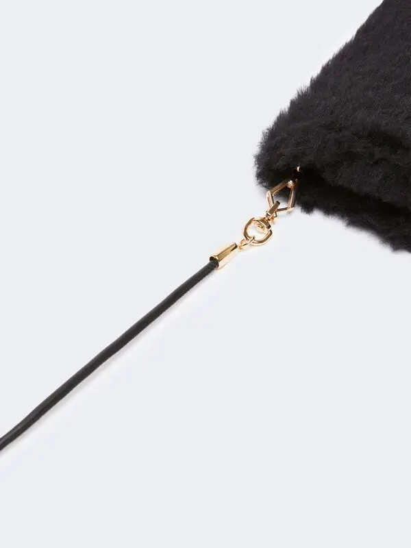 Max Mara Alpaca And Wool Teddy Fabric Mittens