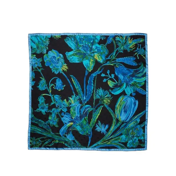Gucci Floral Double G Silk Twill Carr - Multi-color