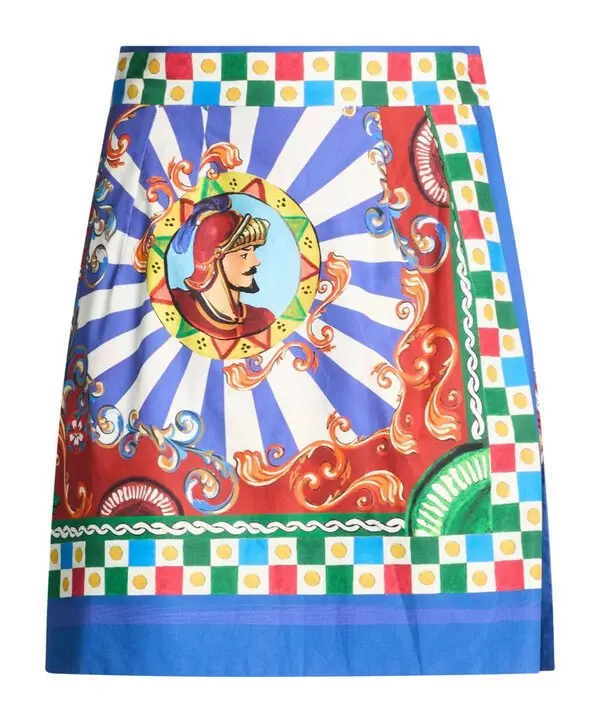 Dolce & Gabbana Color-blocked Umbrella Skirt - Blue
