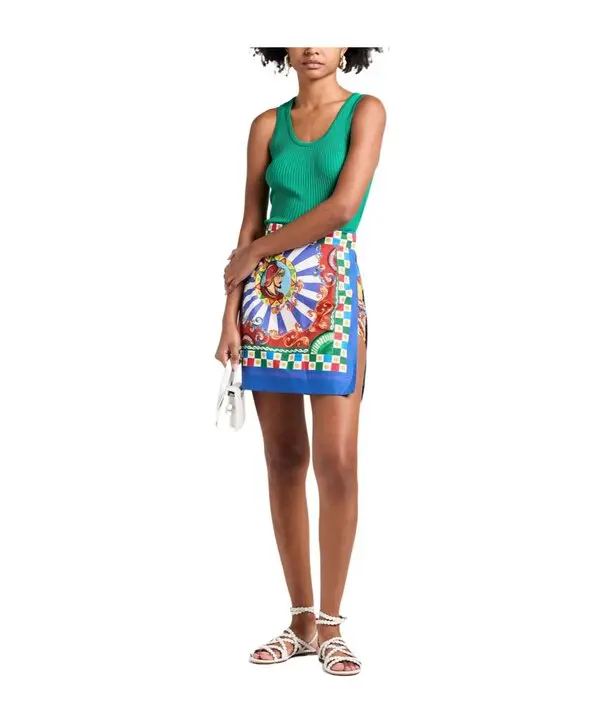 Dolce & Gabbana Color-blocked Umbrella Skirt