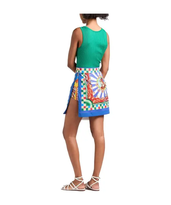 Dolce & Gabbana Color-blocked Umbrella Skirt
